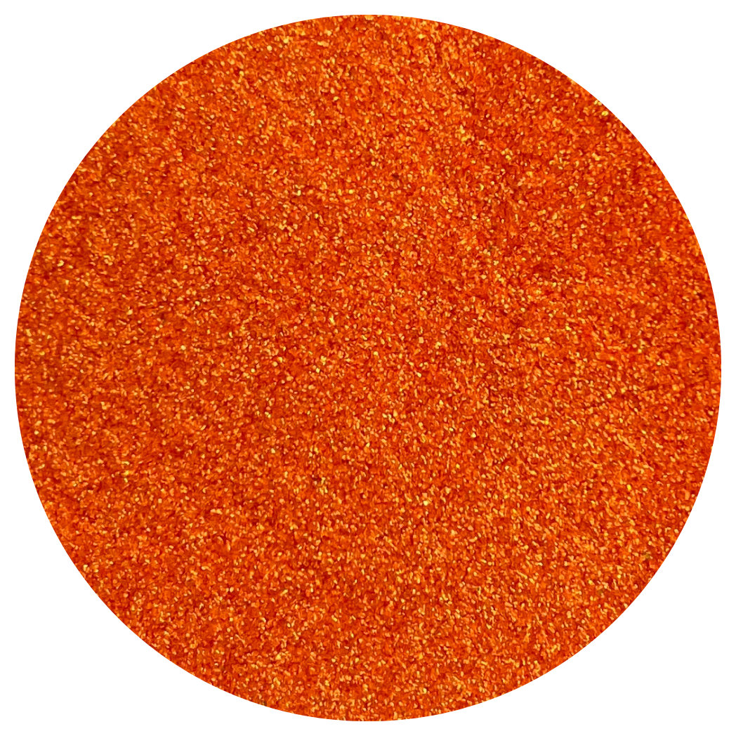 Tango Fizz | Orange Glitter Acrylic Powder | Bexy Glow