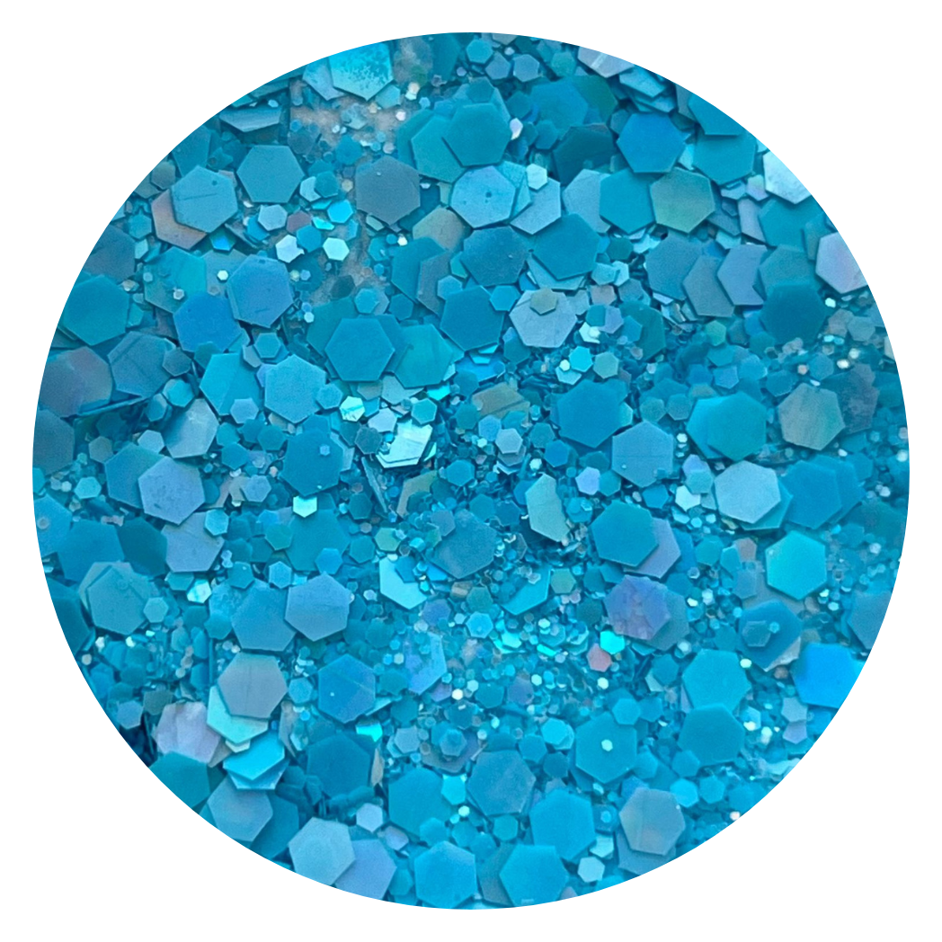 Bluebell | Glitter Blue Acrylic Powder | Bexy Glow