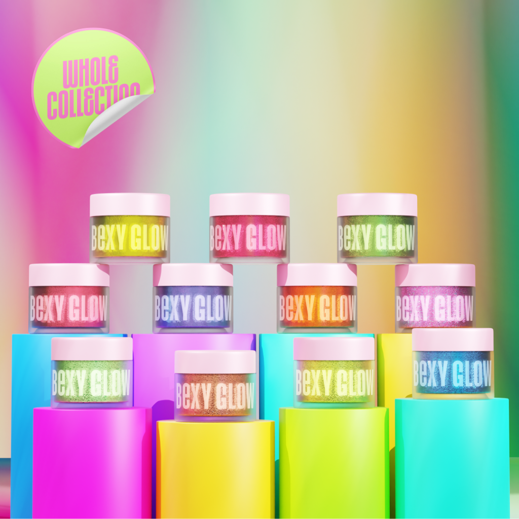After Glow Collection | Neon Acrylic Powders | Bexy Glow