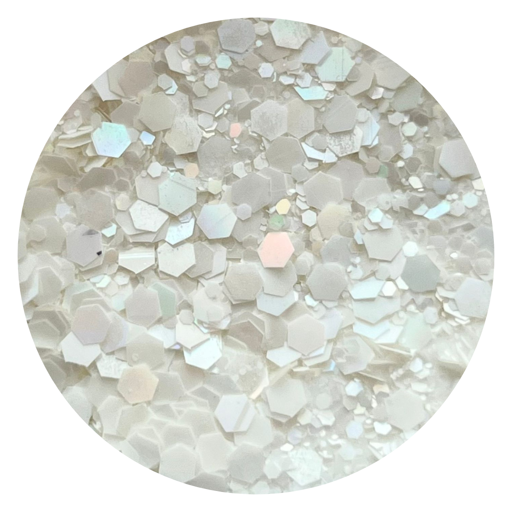 Primrose | Glitter White Acrylic Powder | Bexy Glow