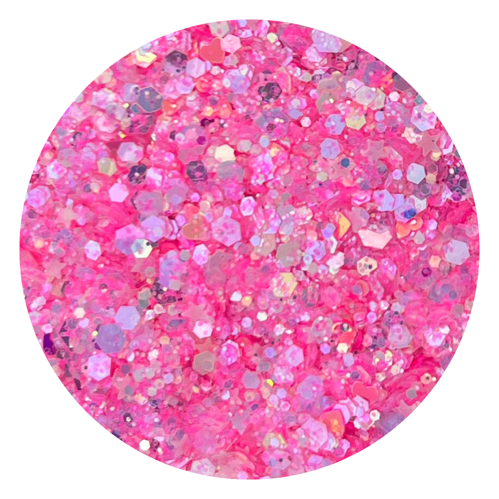 BAE | Pink Glitter Colour Acrylic Powder | Bexy Glow